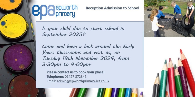 Epworth Primary - Reception 2025 Parents